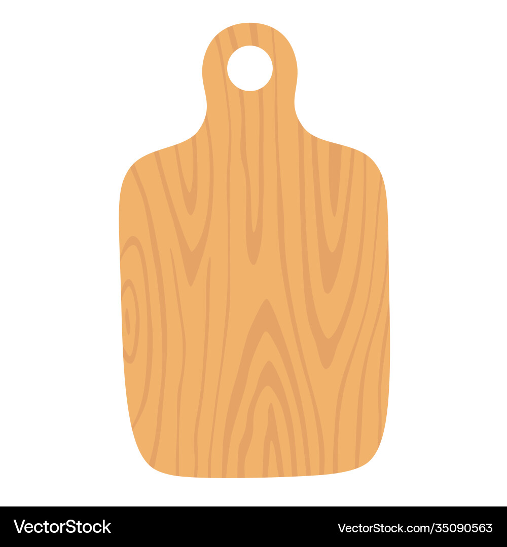 Wooden cutting board isolated Royalty Free Vector Image