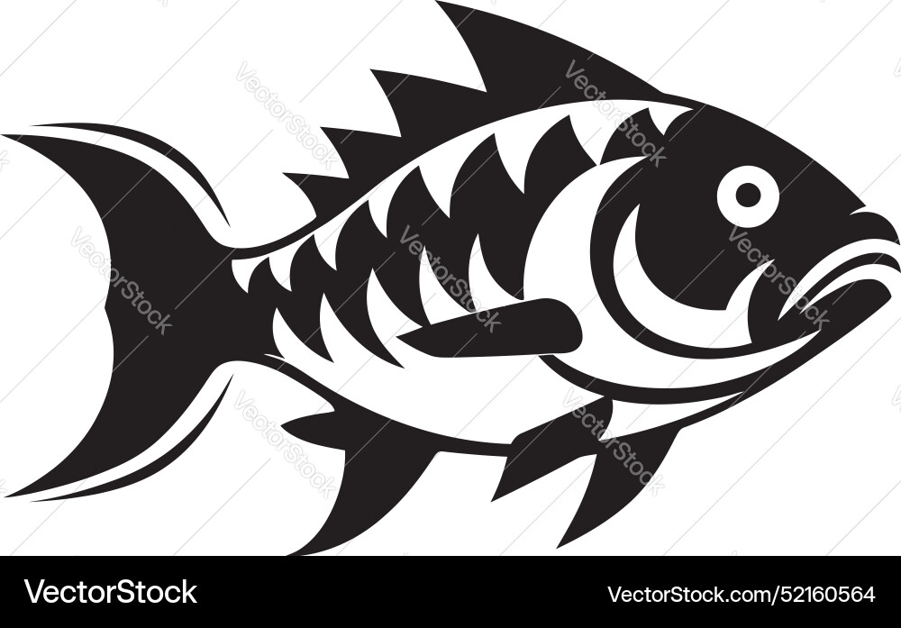 Brook bliss river fish logo ripple radiance Vector Image