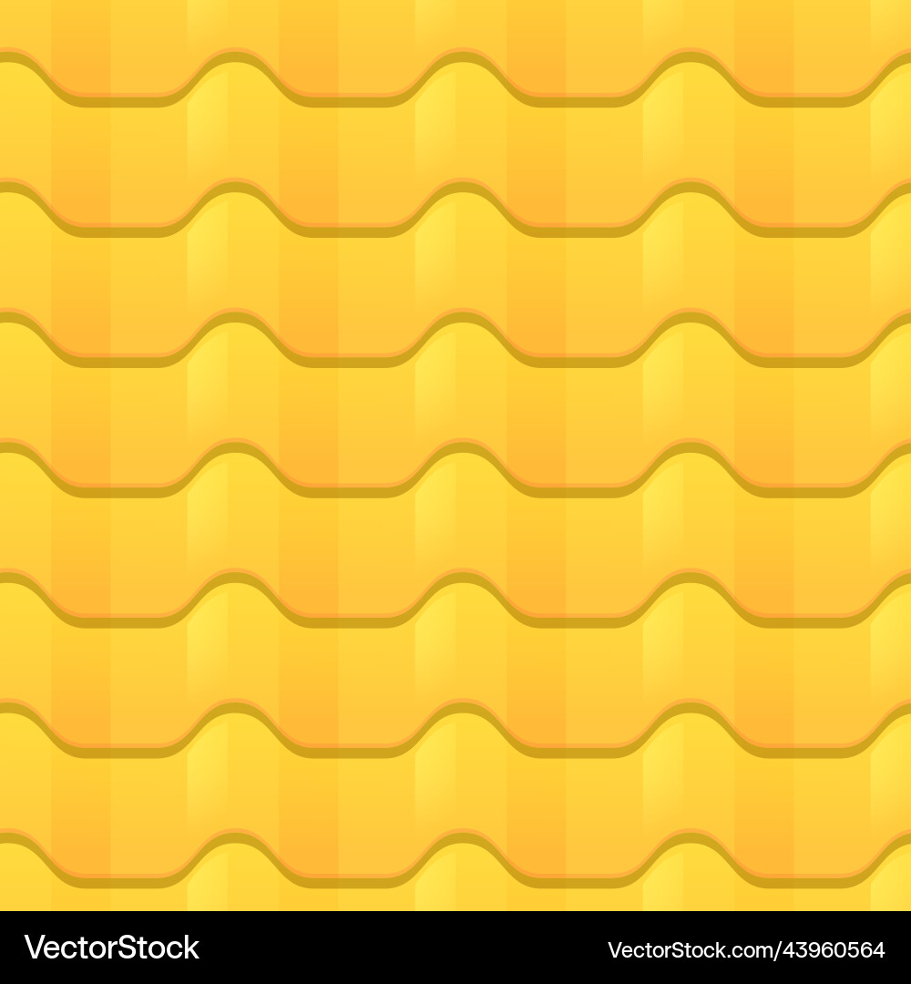 Cartoon roof tile seamless pattern golden rooftop Vector Image