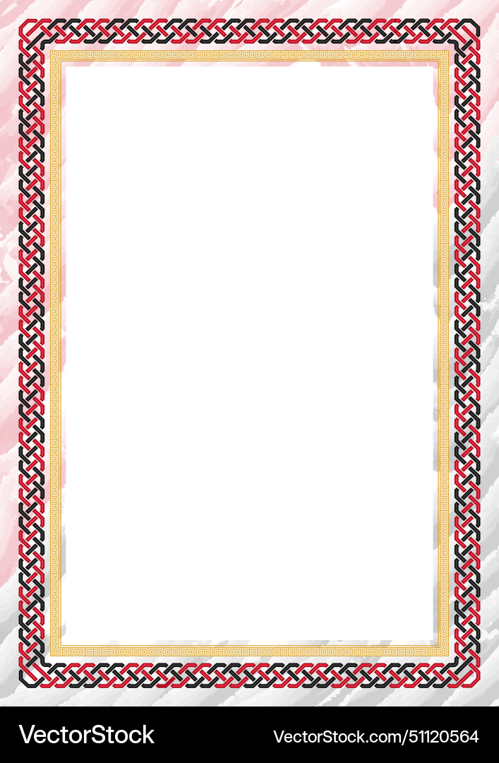 Frame and border with papua new guinea flag Vector Image