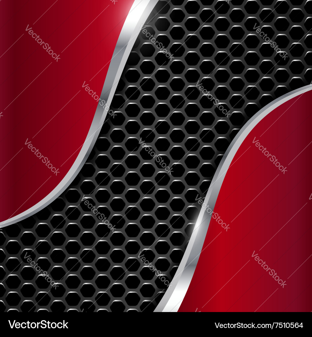 Hexagonal Metal Grid Royalty Free Vector Image
