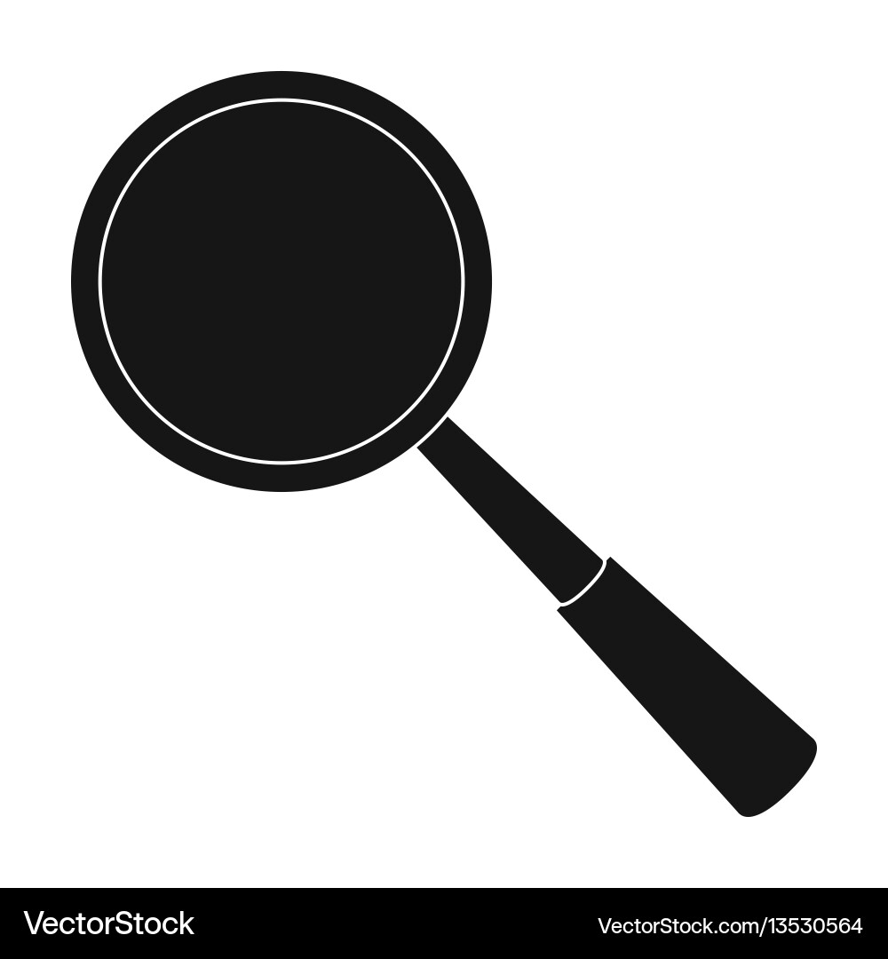 Magnifying glass icon in black style isolated Vector Image