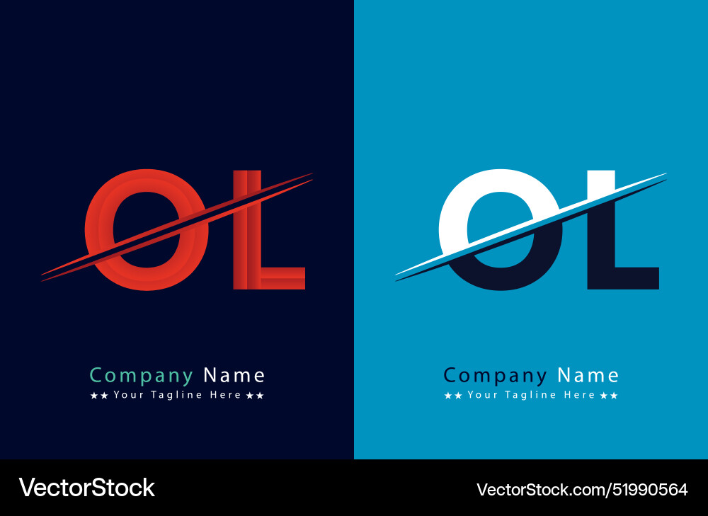 Ol letter logo template design Royalty Free Vector Image