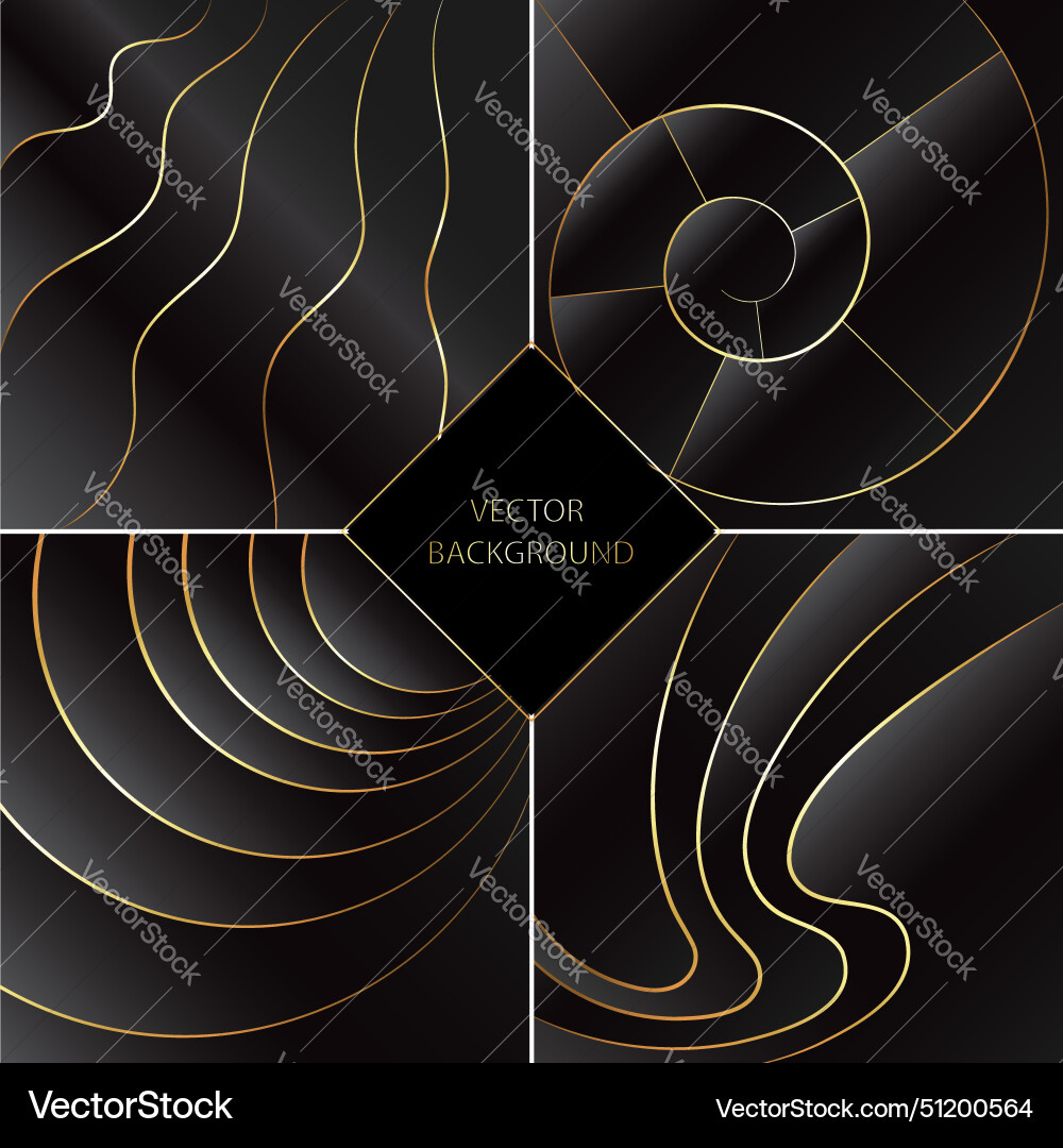 Set of unique abstract designs background Vector Image