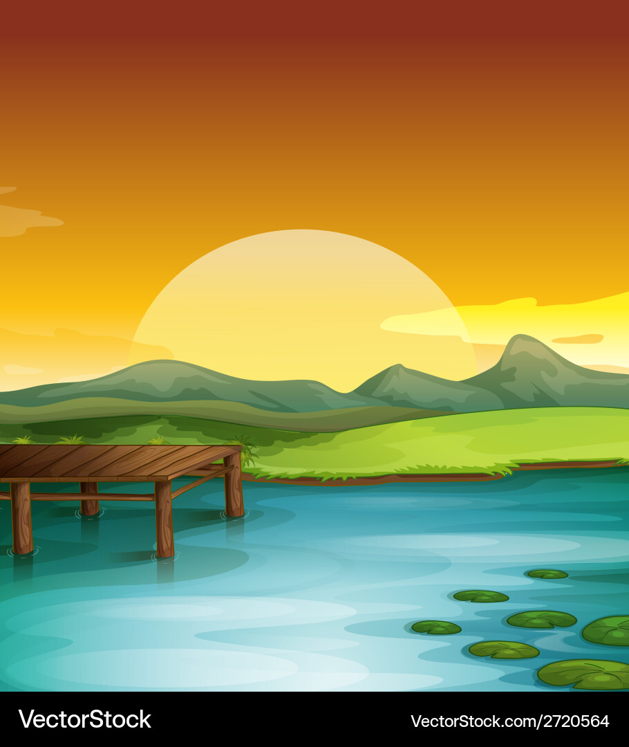 Sunny landscape Royalty Free Vector Image - VectorStock