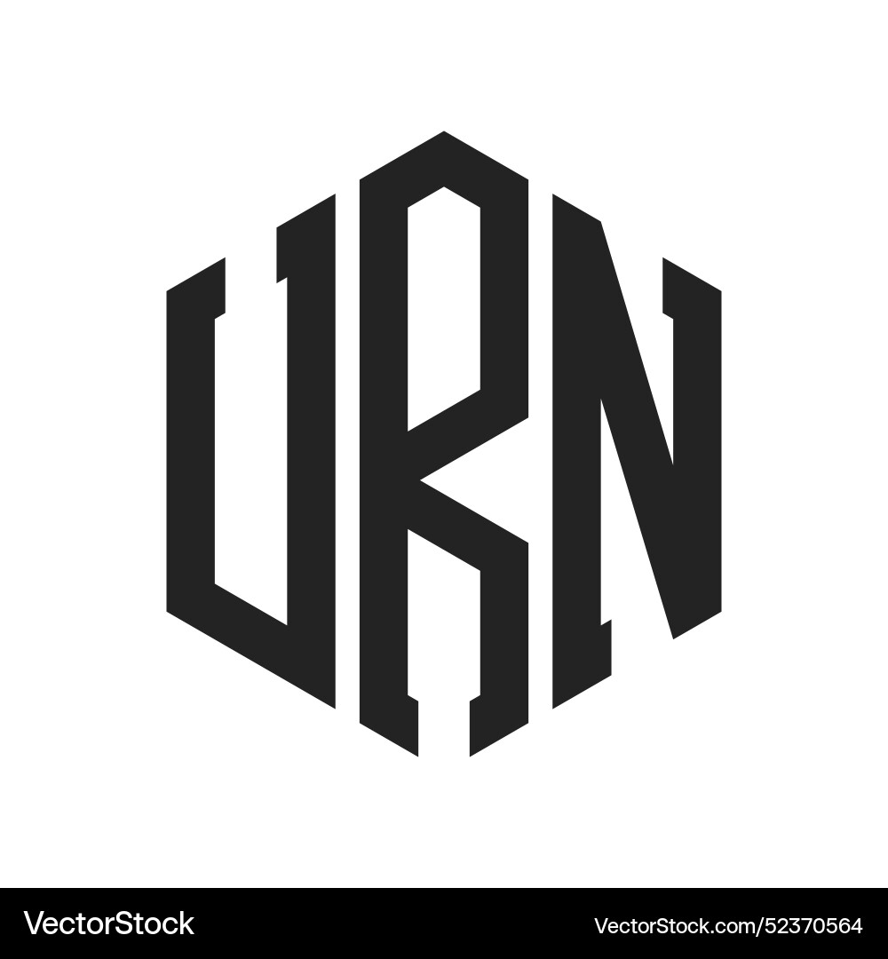 Urn logo design initial letter monogram Royalty Free Vector