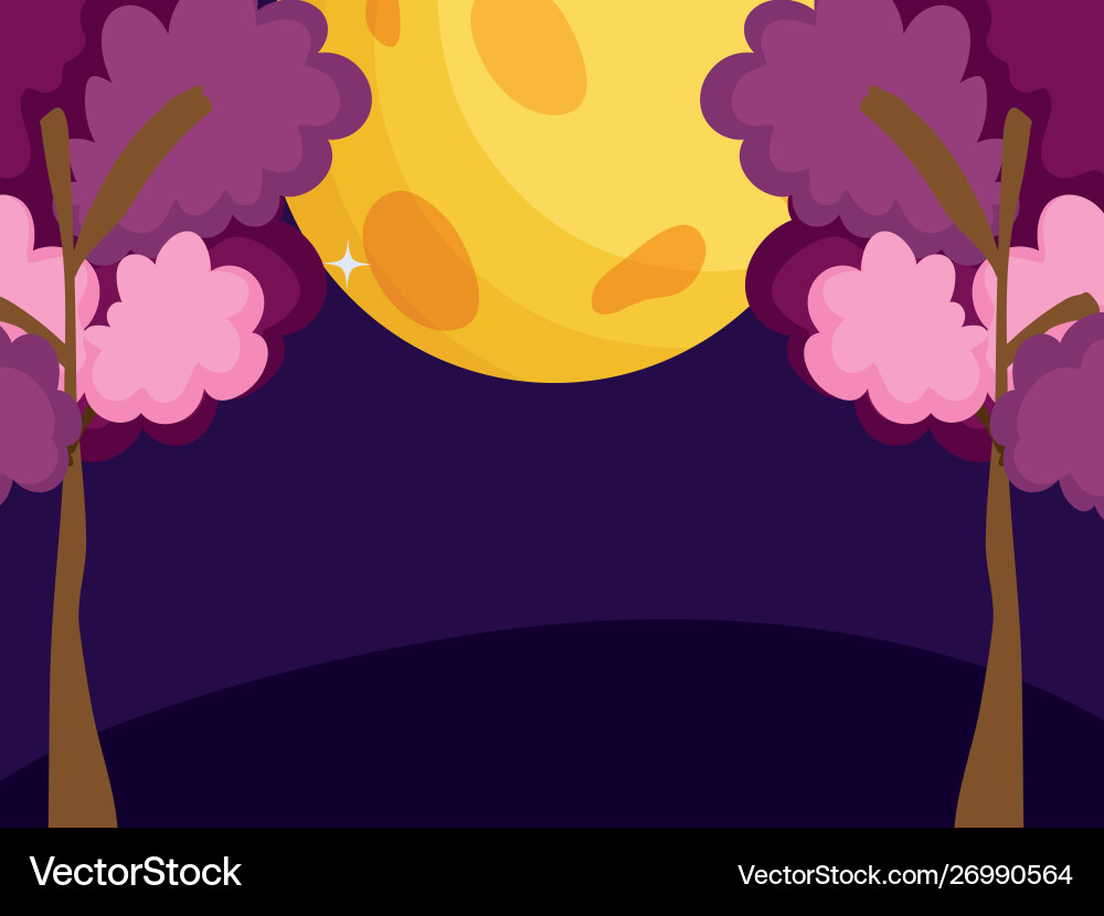 Yellow moon design Royalty Free Vector Image - VectorStock