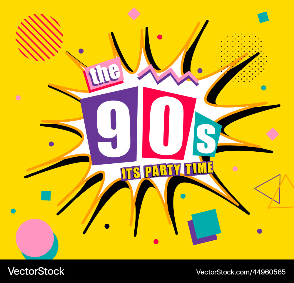 90s style label Royalty Free Vector Image - VectorStock