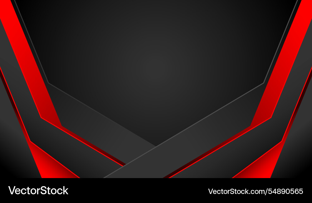 Abstract red and black geometric background Vector Image