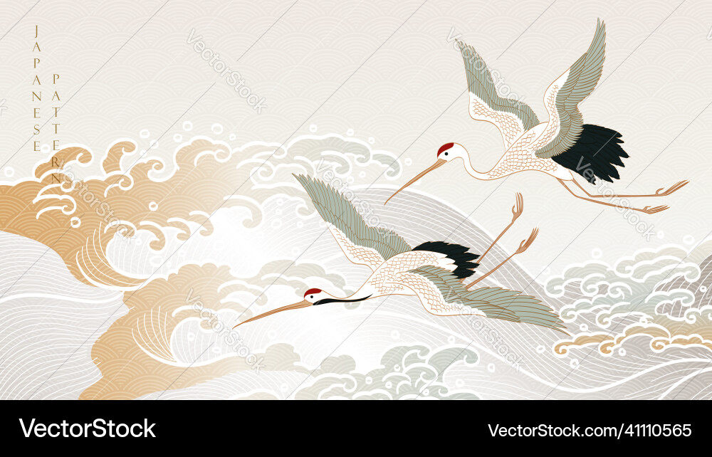 Art landscape background with gold texture Vector Image