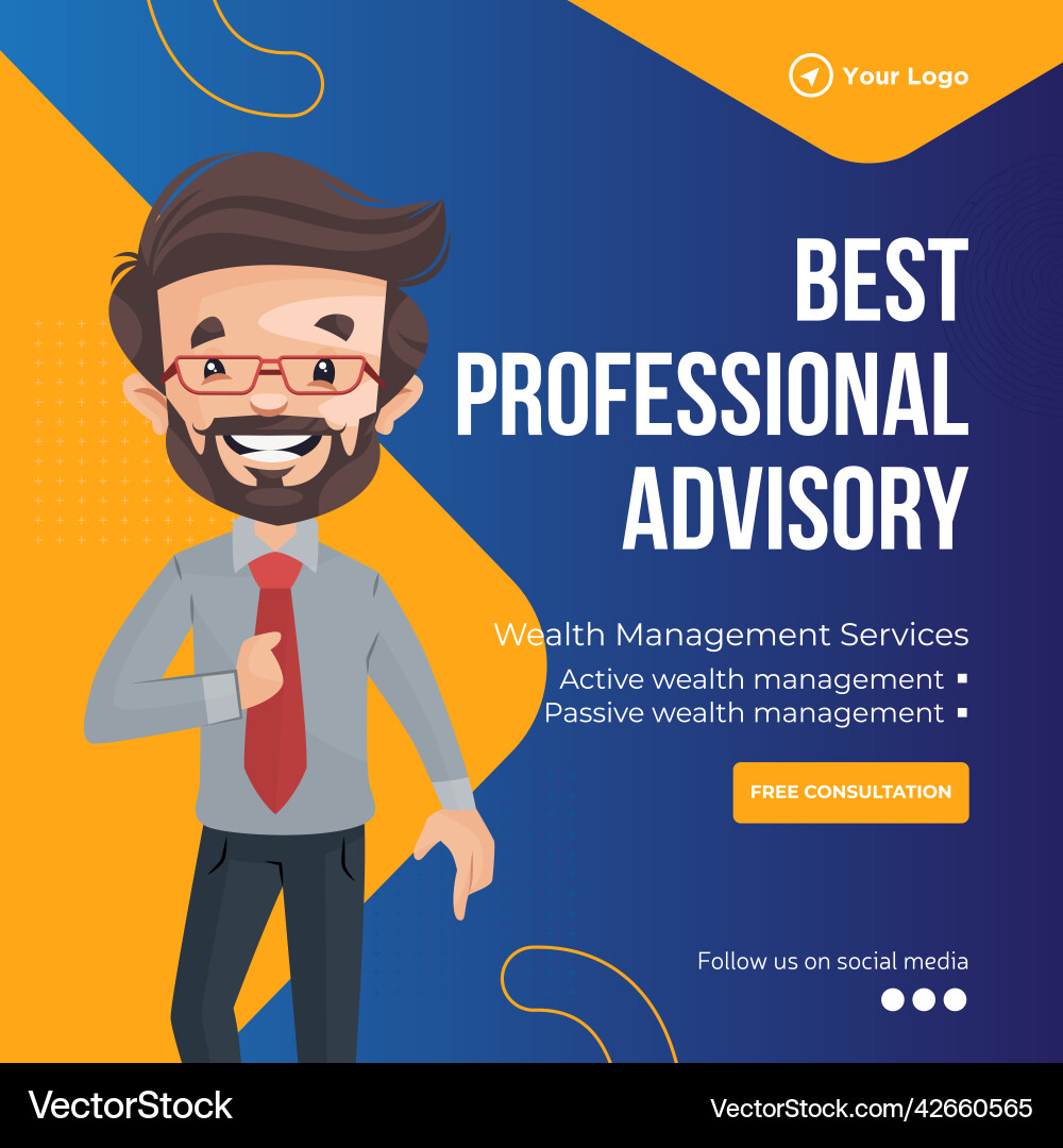 Best professional advisory banner design Vector Image