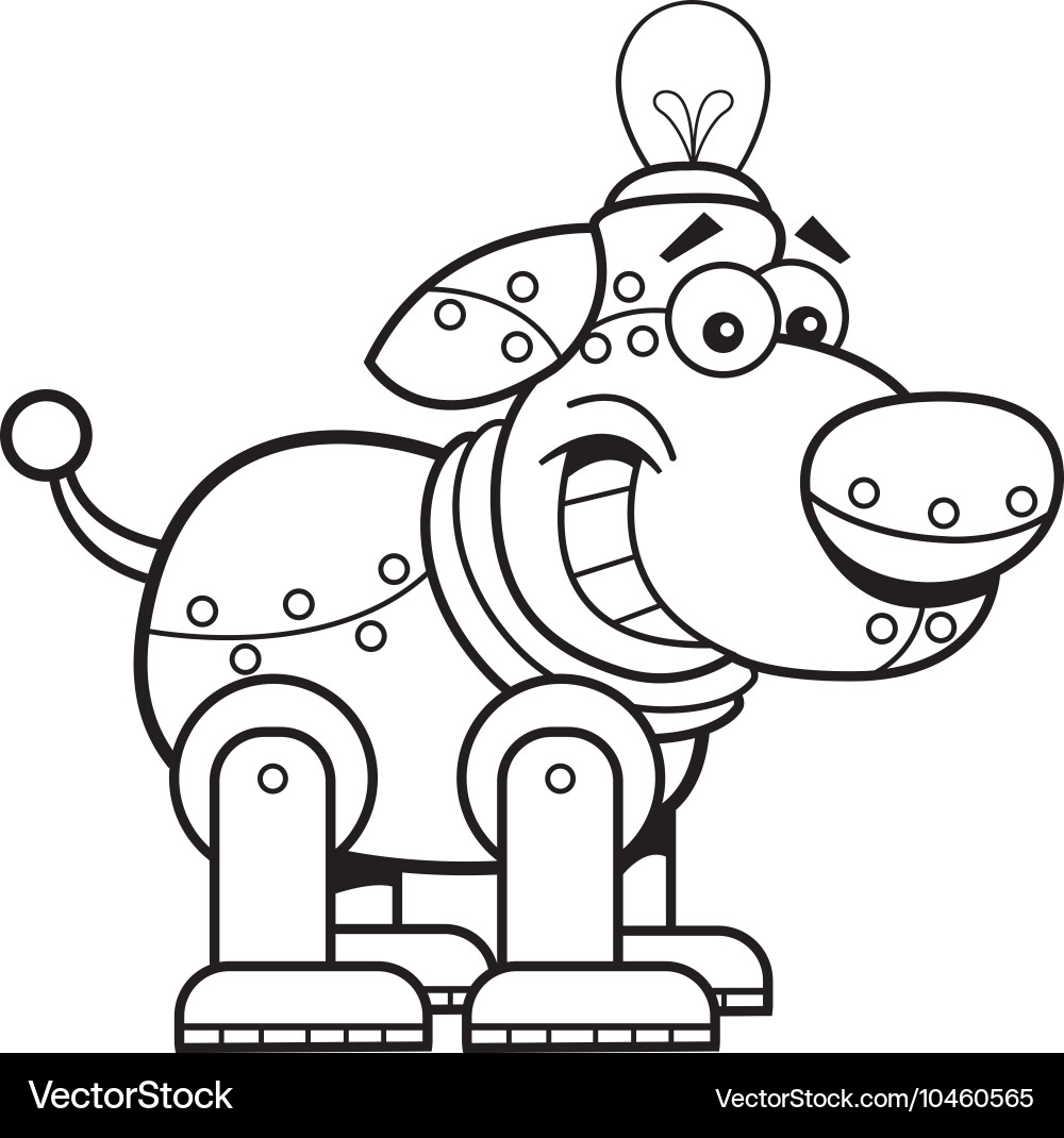 Cartoon mechanical dog Royalty Free Vector Image