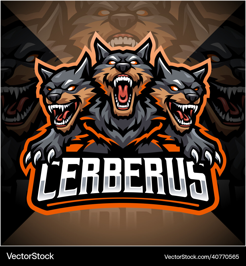 Cerberus Esports Logo Royalty Free Vector Image