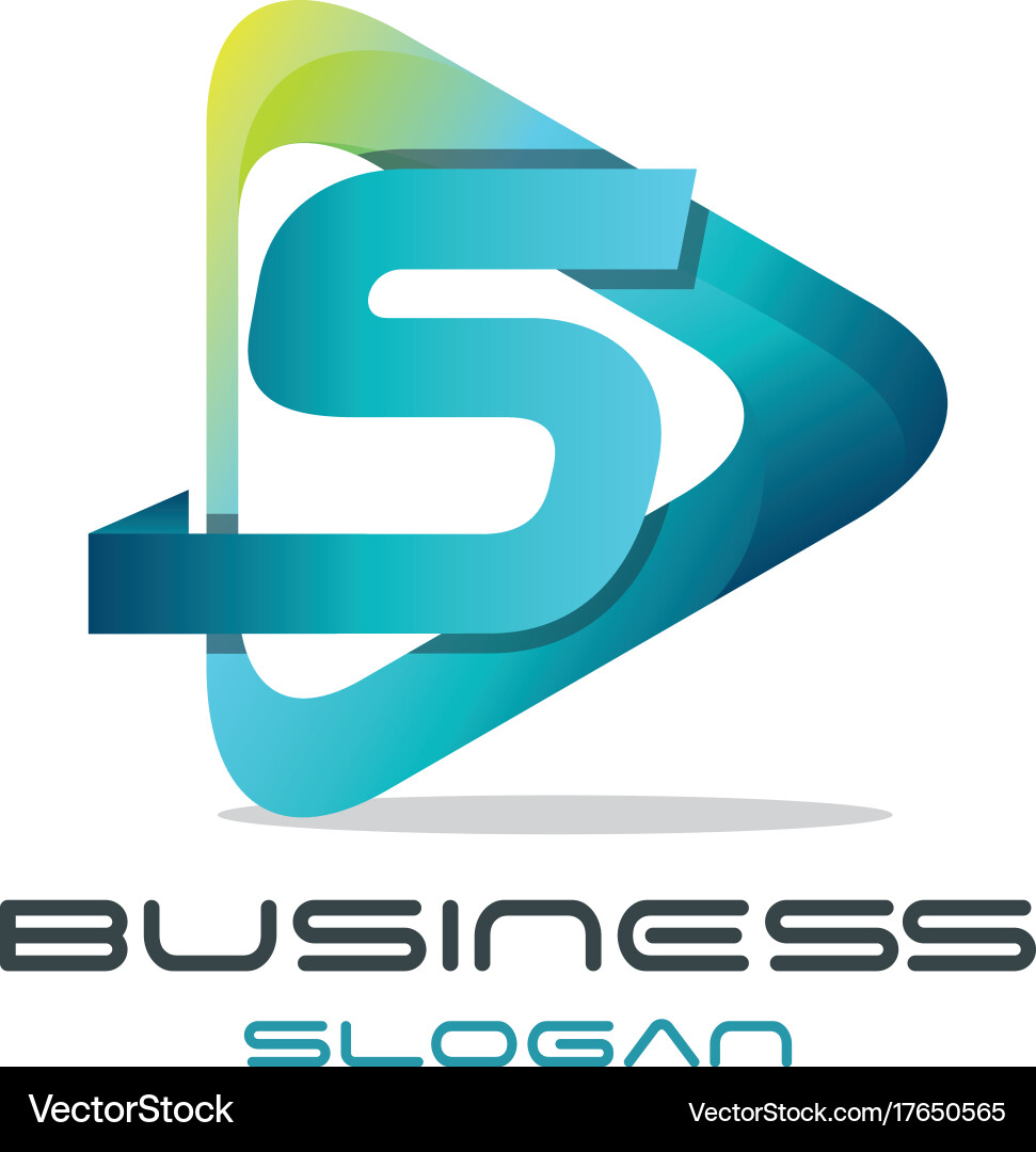 Letter s media logo Royalty Free Vector Image - VectorStock