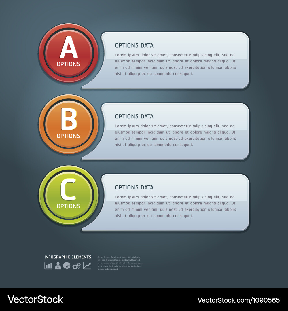 Presentation Options Banner Template Royalty Free Vector