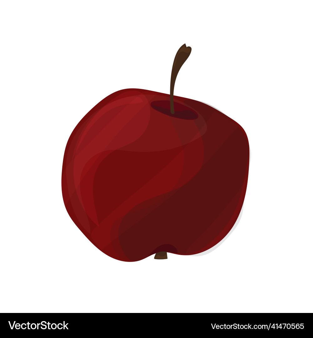 Red apple with highlights Royalty Free Vector Image