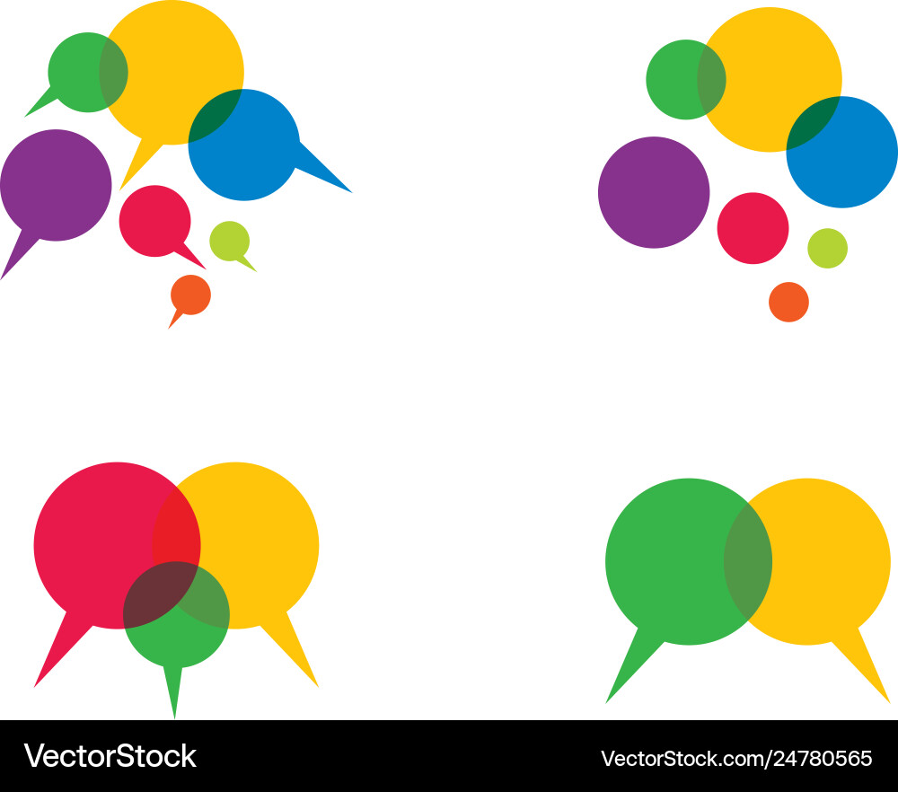 Speech Bubble Icon Set Royalty Free Vector Image