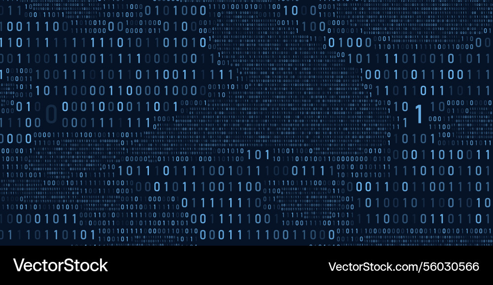 Abstract binary code cloud background ai learning Vector Image