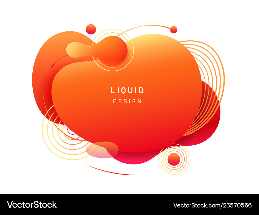 Abstract blue fluid blob in 3d shape Royalty Free Vector