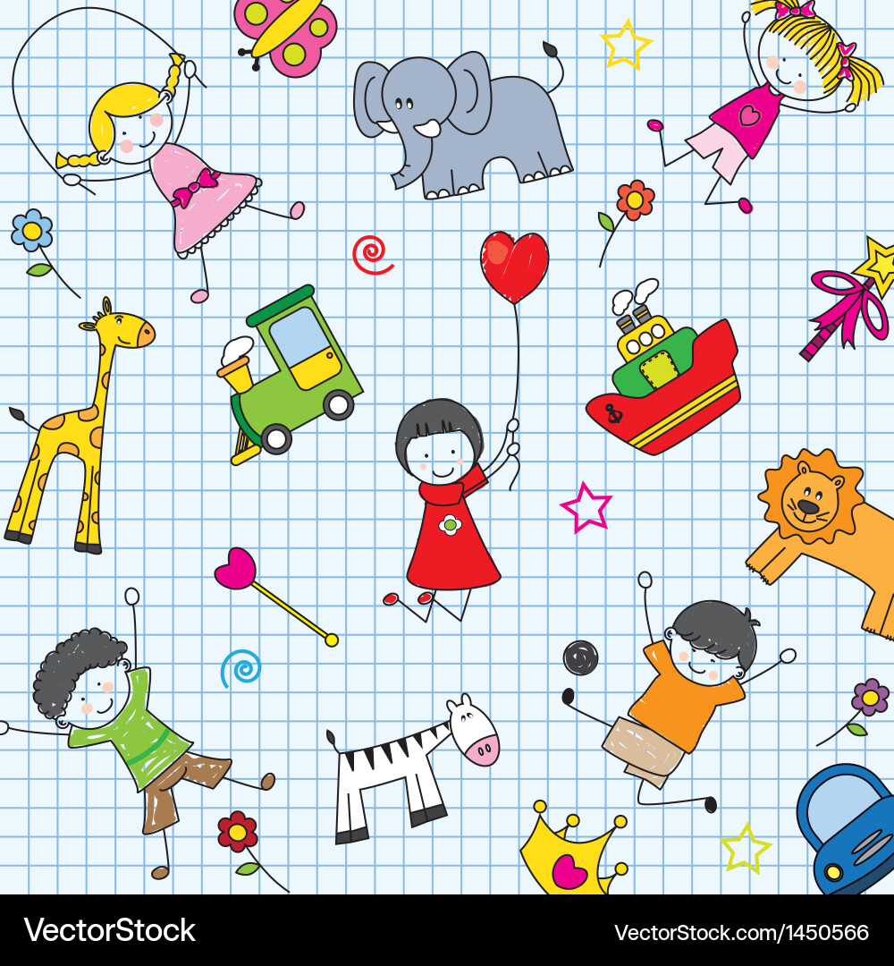 Background children Royalty Free Vector Image - VectorStock
