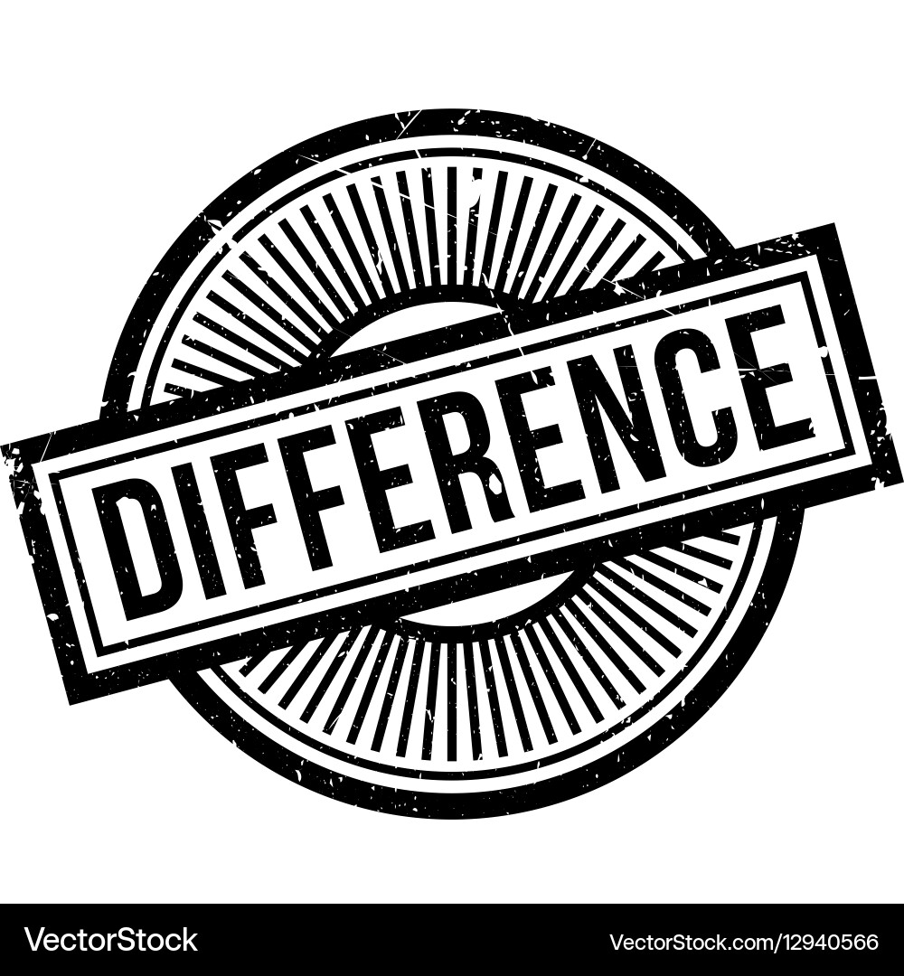 Difference rubber stamp Royalty Free Vector Image
