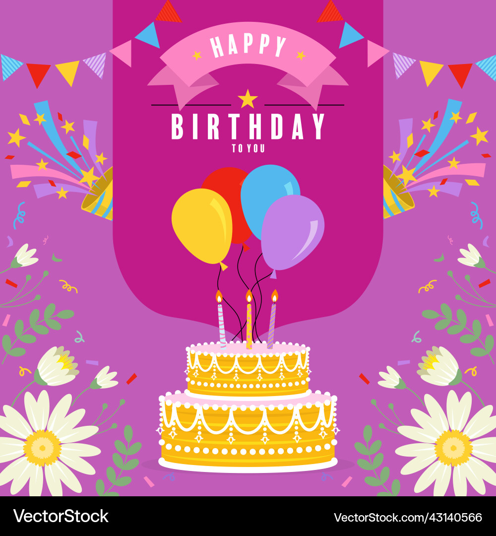 Happy birthday greeting Royalty Free Vector Image