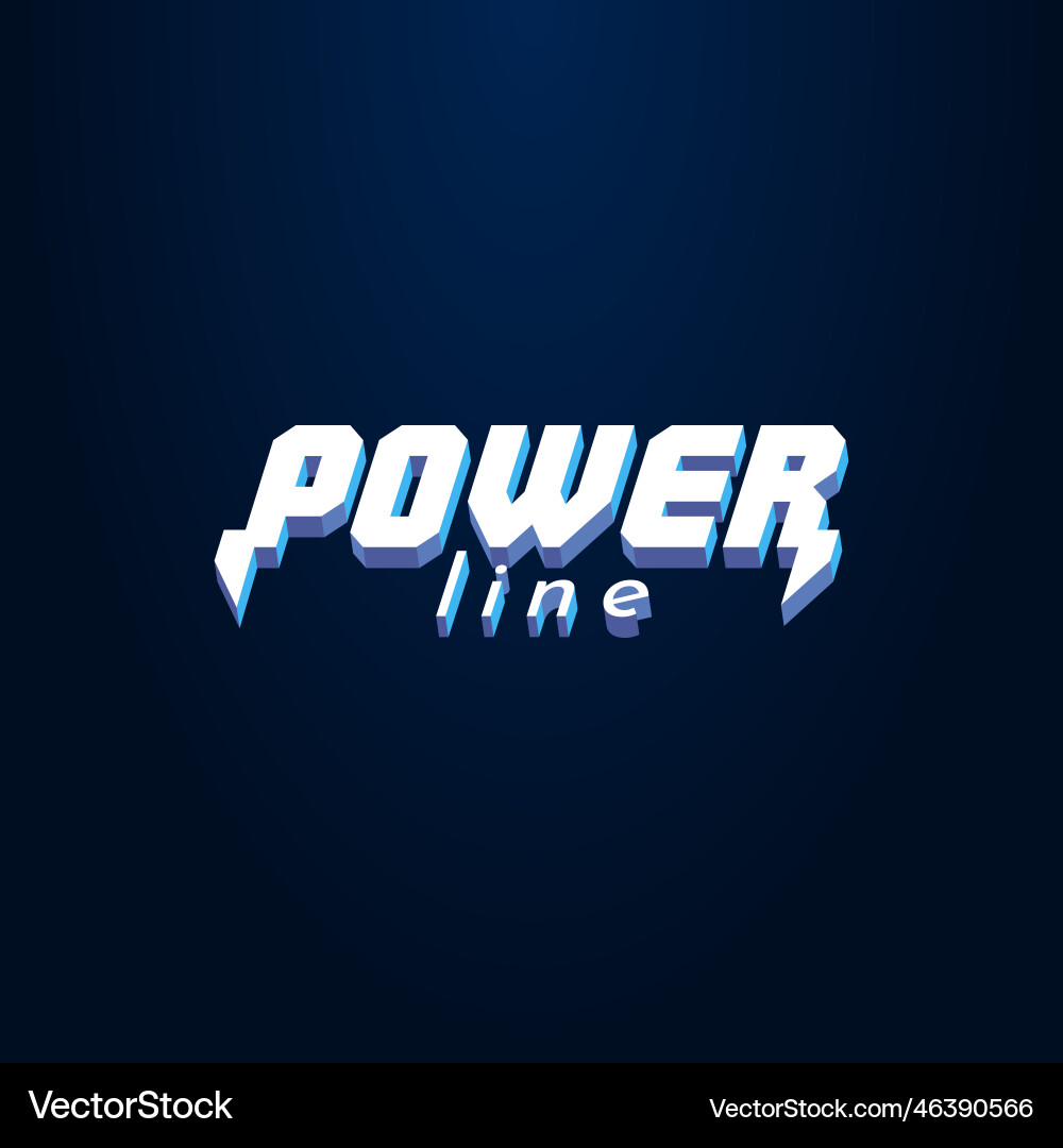 Headline text power line Royalty Free Vector Image
