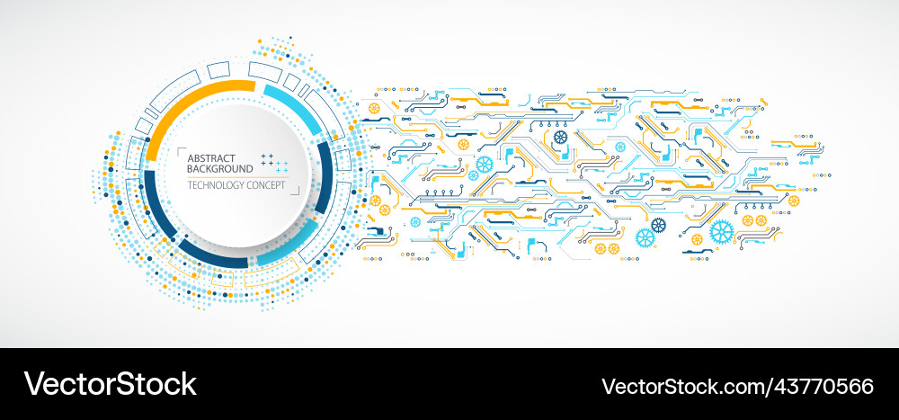 Hi-tech digital technology and engineering theme Vector Image