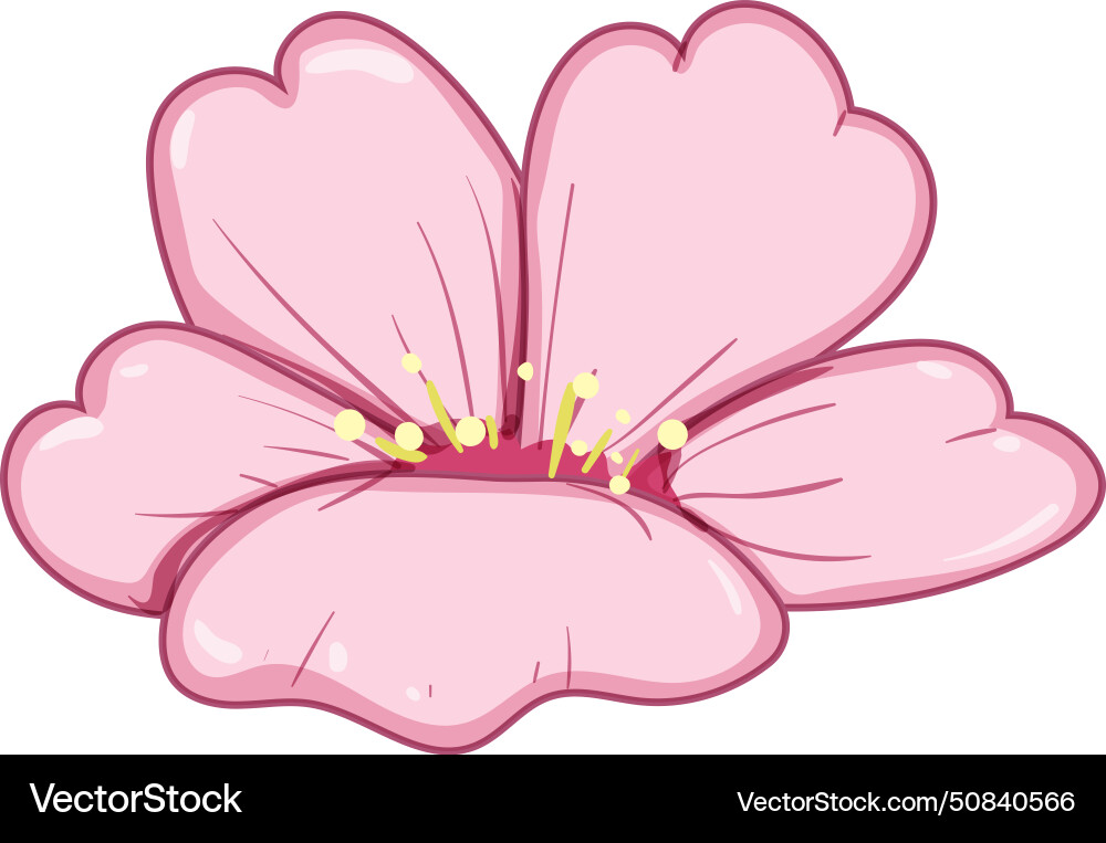 Japanese sakura cherry blossom cartoon Royalty Free Vector