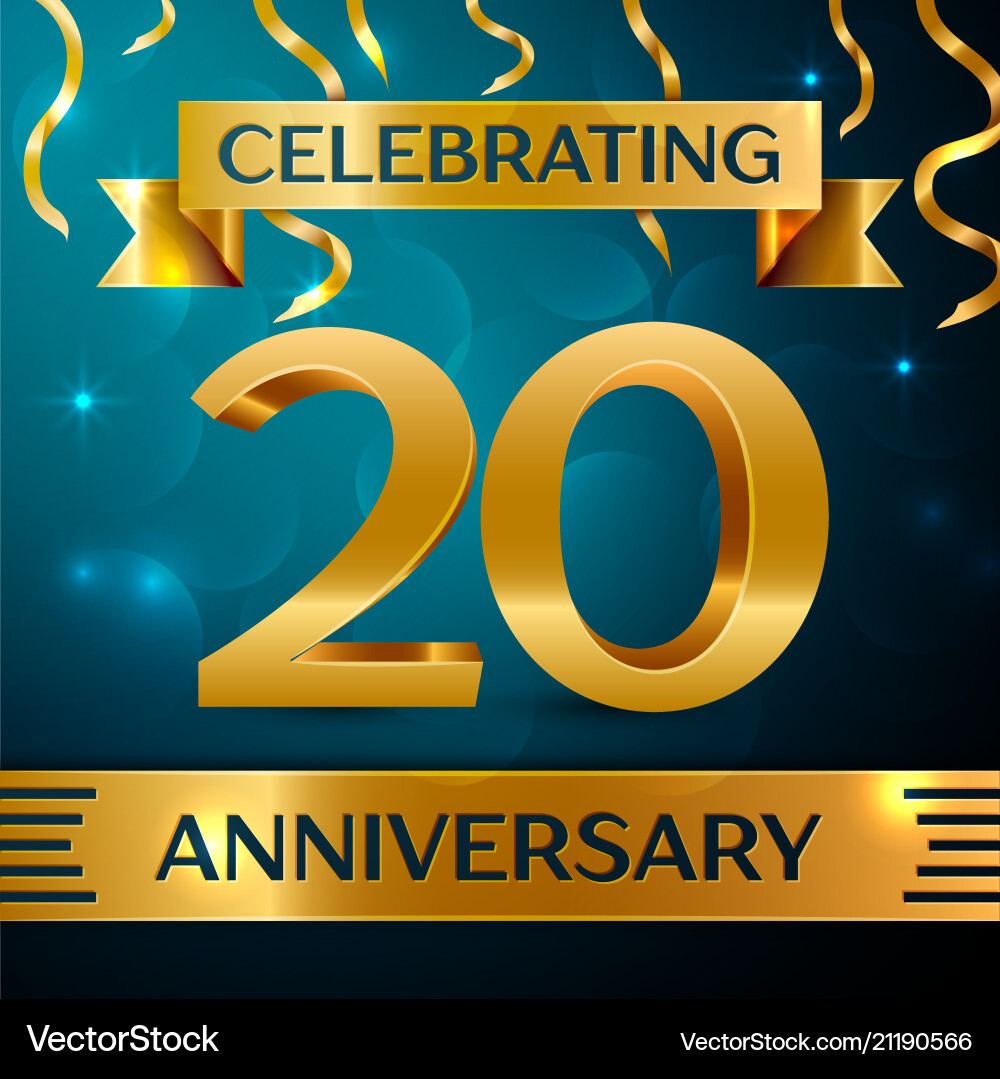 Twenty years anniversary celebration design Vector Image