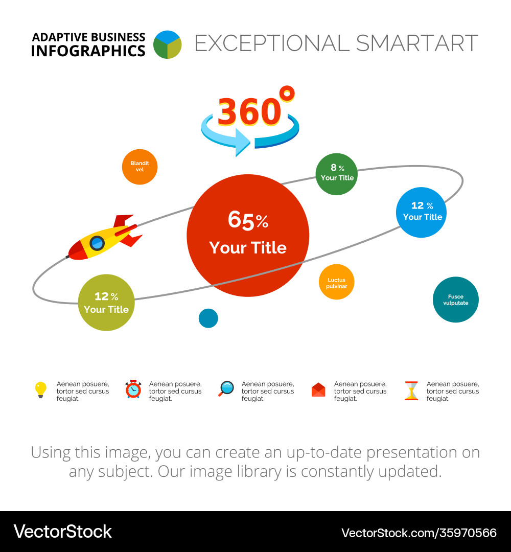 Universe diagram slide template Royalty Free Vector Image