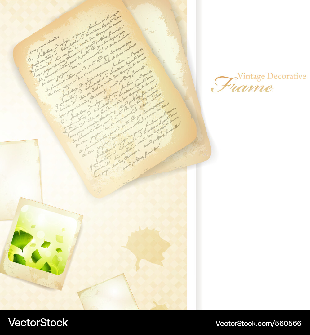 Vintage Paper Frame Royalty Free Vector Image - VectorStock