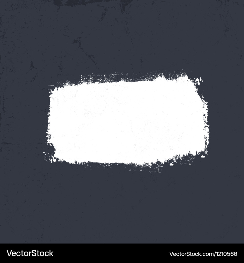 White grunge label on dark textured background ep Vector Image