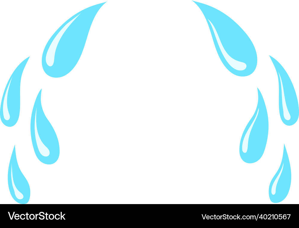 Cartoon tears dripping despair drops Royalty Free Vector
