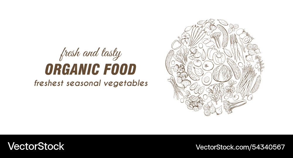 Farm fresh vegetables icons on white background Vector Image