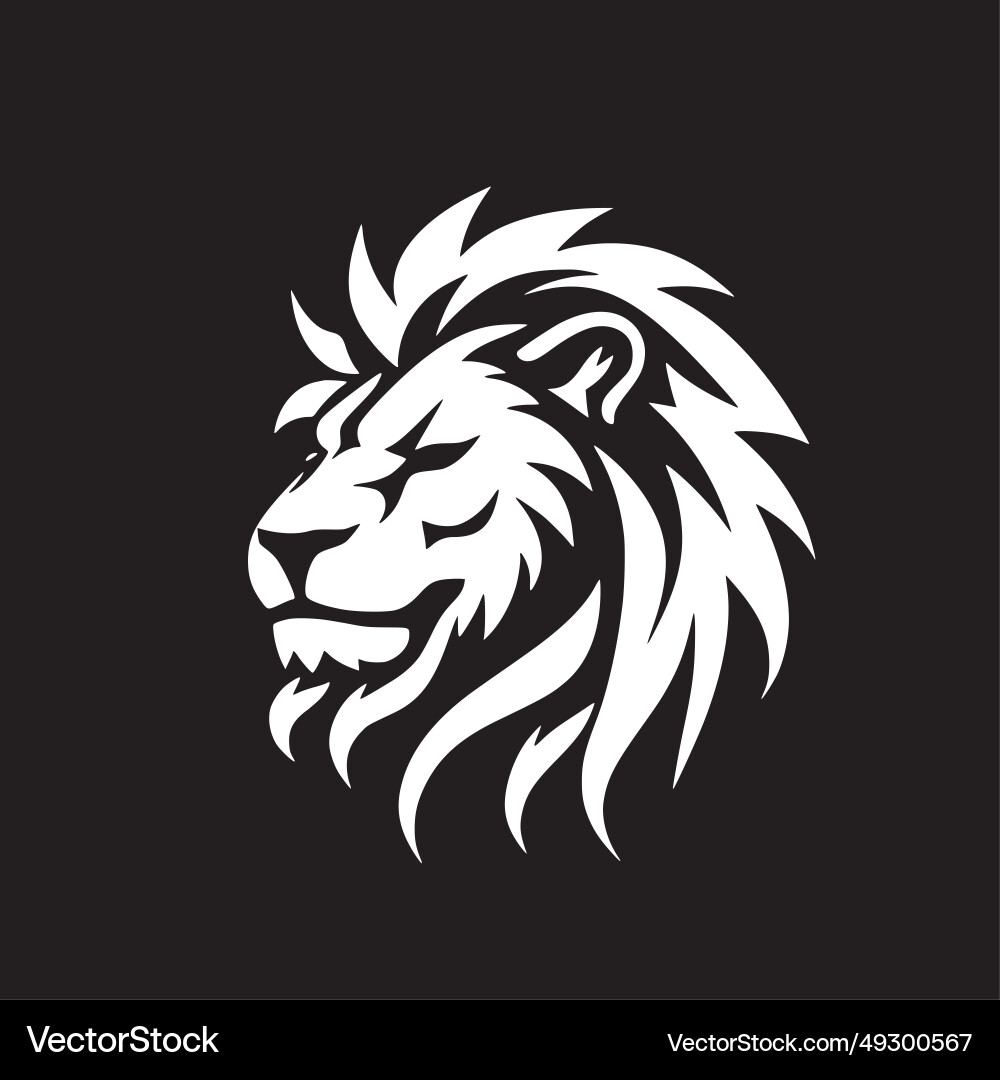 Lion - black and white isolated icon Royalty Free Vector