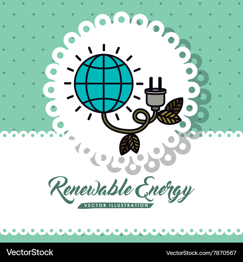 Renewable energy design Royalty Free Vector Image