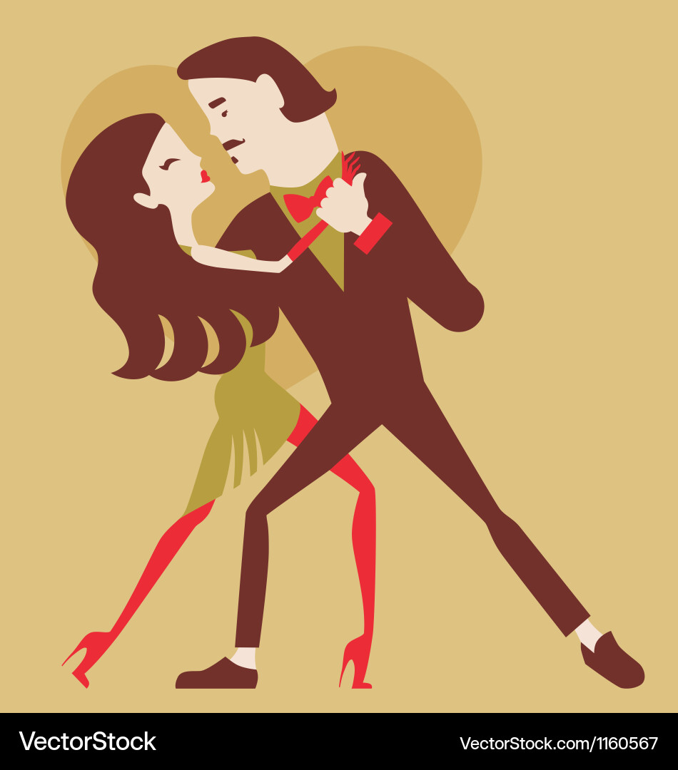 Romantic Dance Couple Royalty Free Vector Image