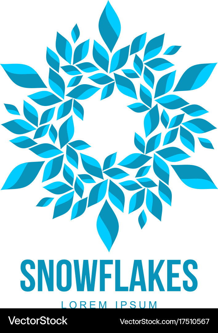 Snowflake logo Royalty Free Vector Image - VectorStock