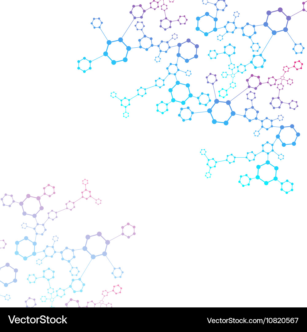 Structure molecule and communication dna atom Vector Image