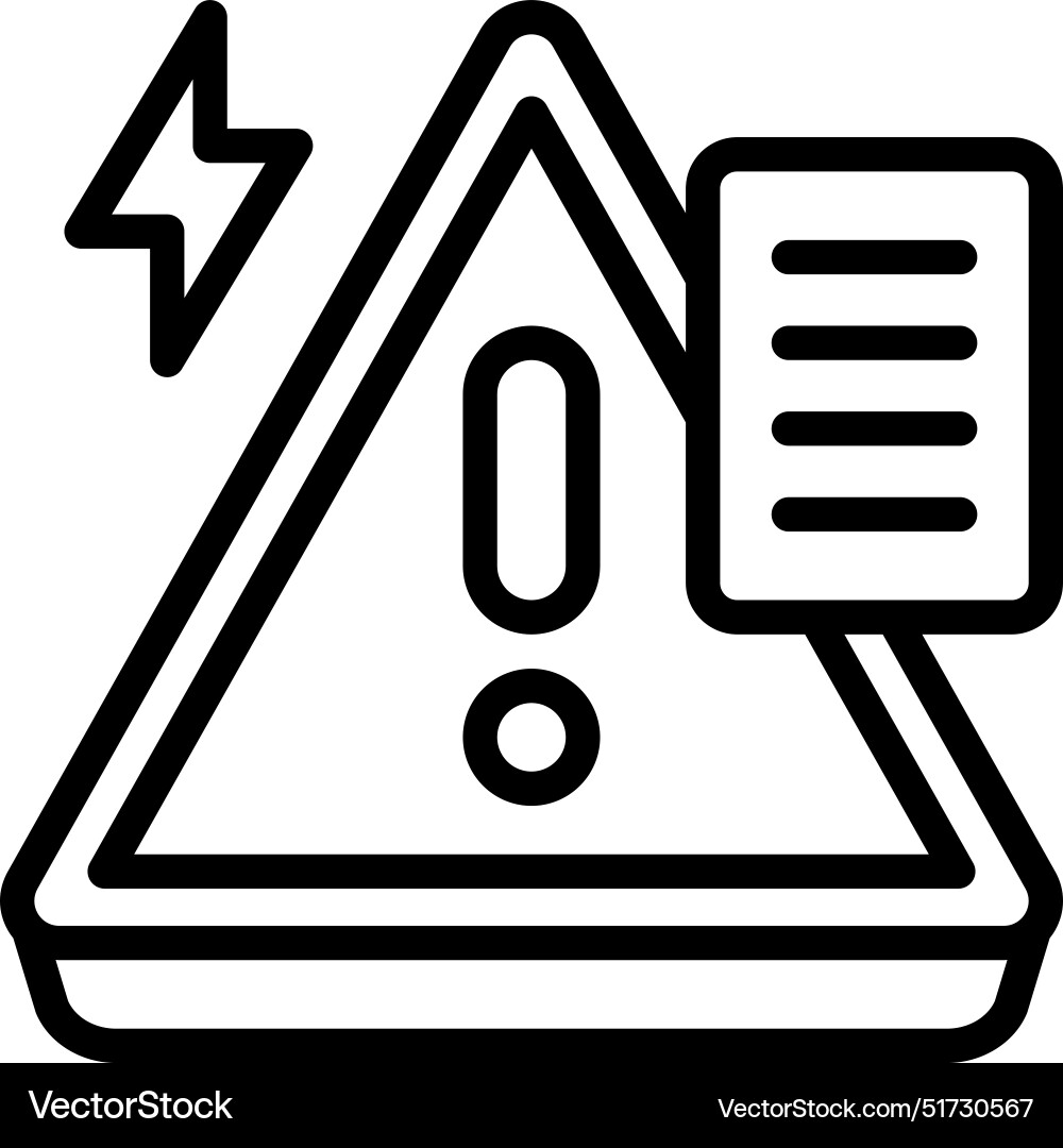 Threat icon in outline style Royalty Free Vector Image