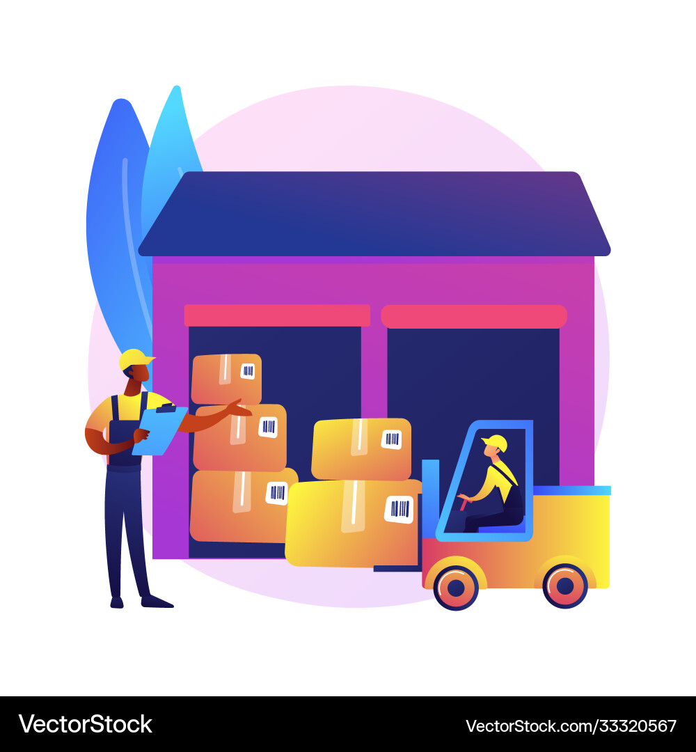 Warehouse logistics abstract concept Royalty Free Vector