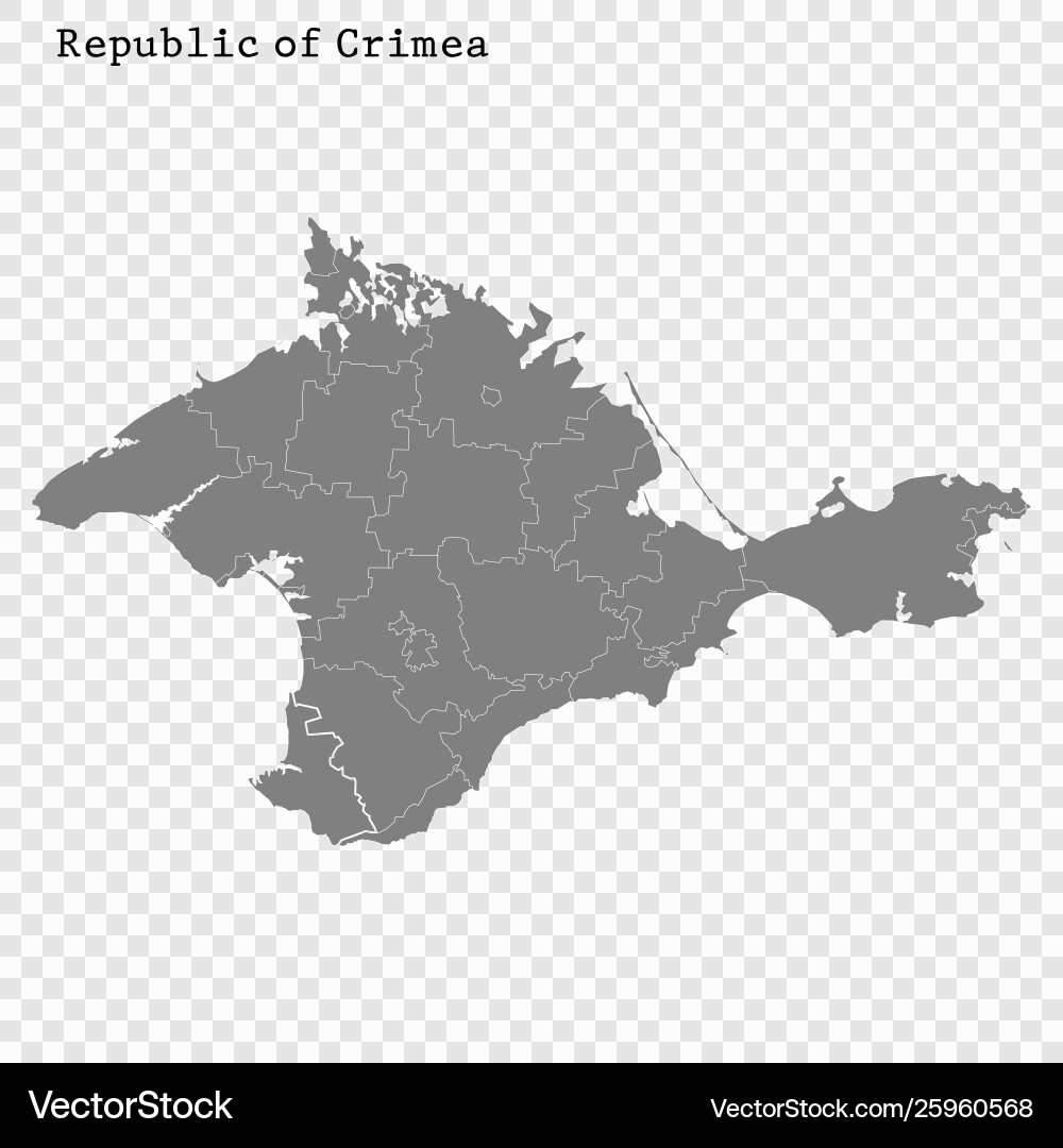 Crimea Map of Russia Royalty Free Vector Image