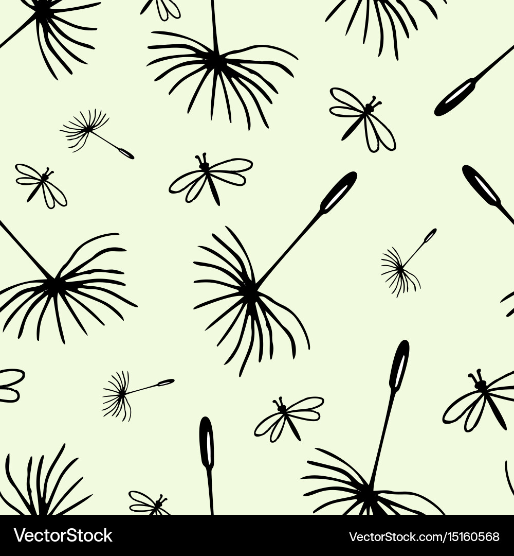 Hand drawn nature pattern Royalty Free Vector Image