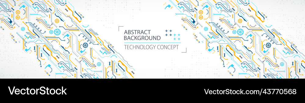 Hi-tech digital technology and engineering theme Vector Image