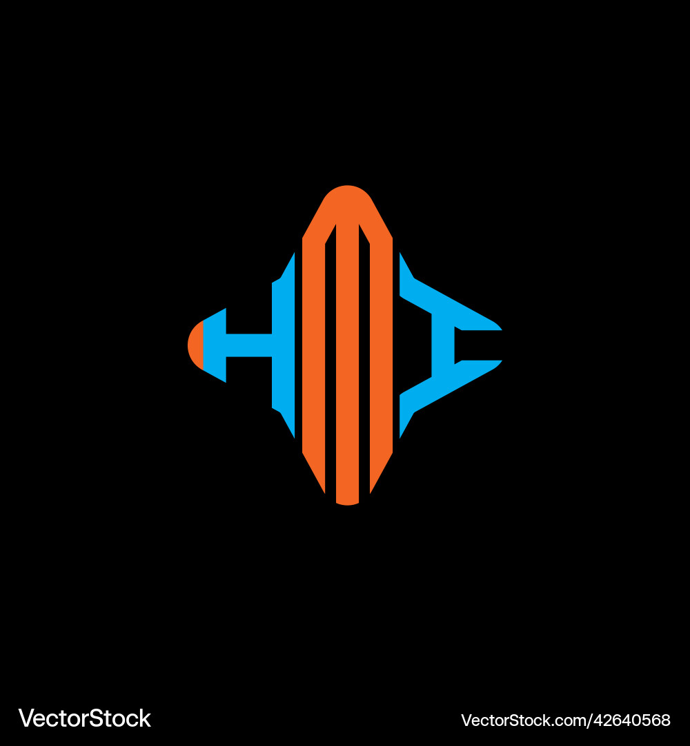 Hmi letter logo creative design with graphic Vector Image