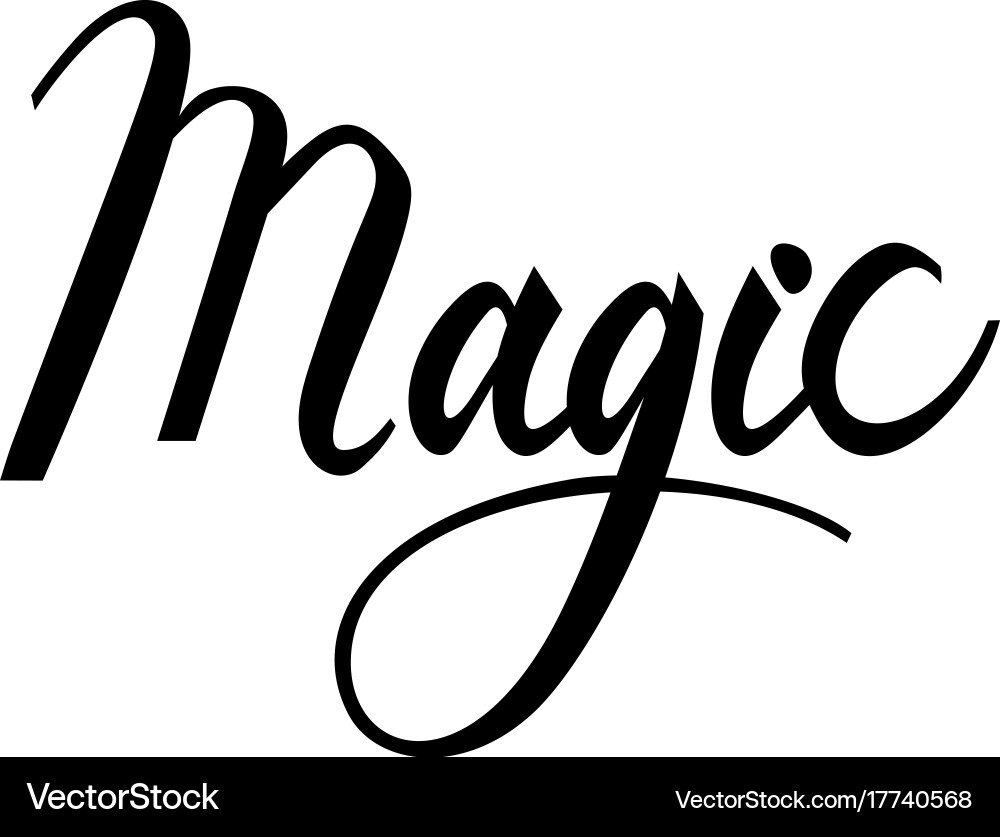 Magic lettering text Royalty Free Vector Image