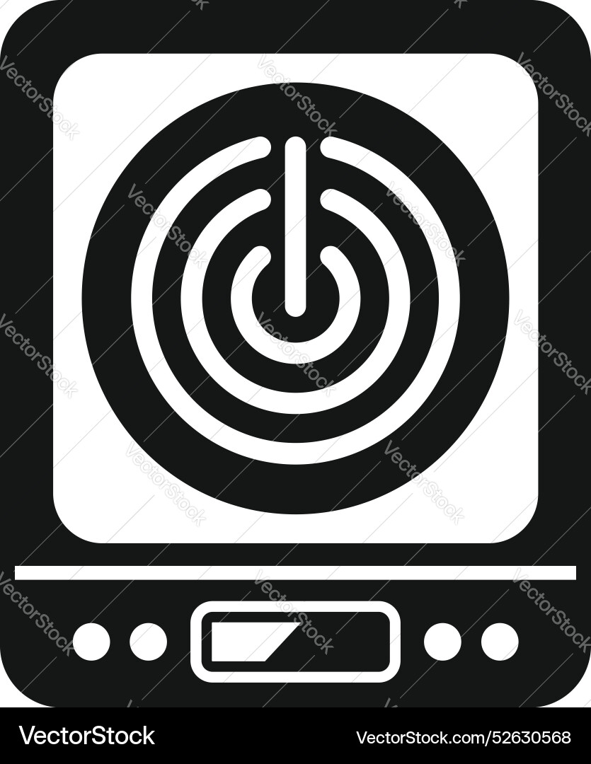 Modern induction cooker with digital control panel