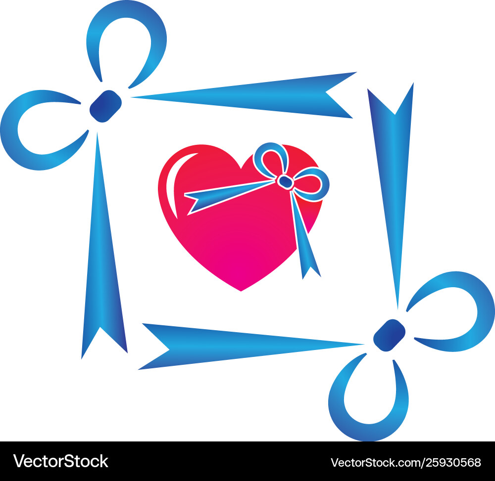 Ribbon logo design Royalty Free Vector Image - VectorStock