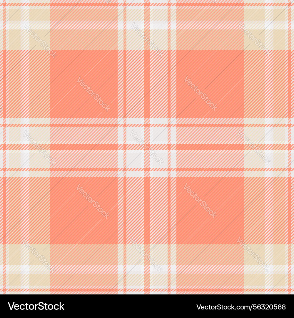 Soft Peach & Cream Plaid Royalty Free Vector Image